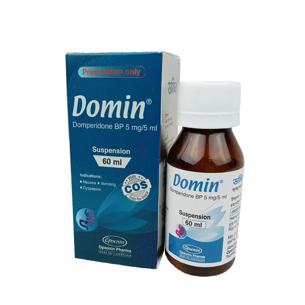 Domin 5mg/5ml Suspension - Arogga Online Pharmacy
