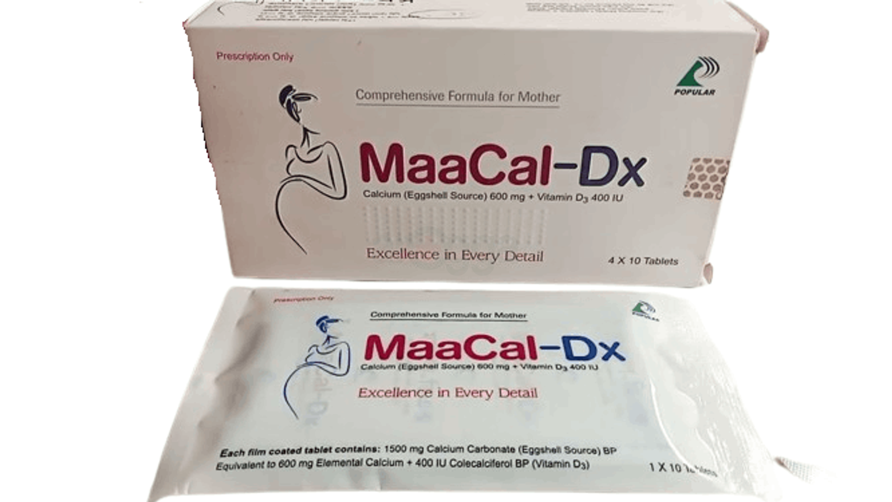 Maacal-DX 600mg+400IU Tablet - Arogga Online Pharmacy