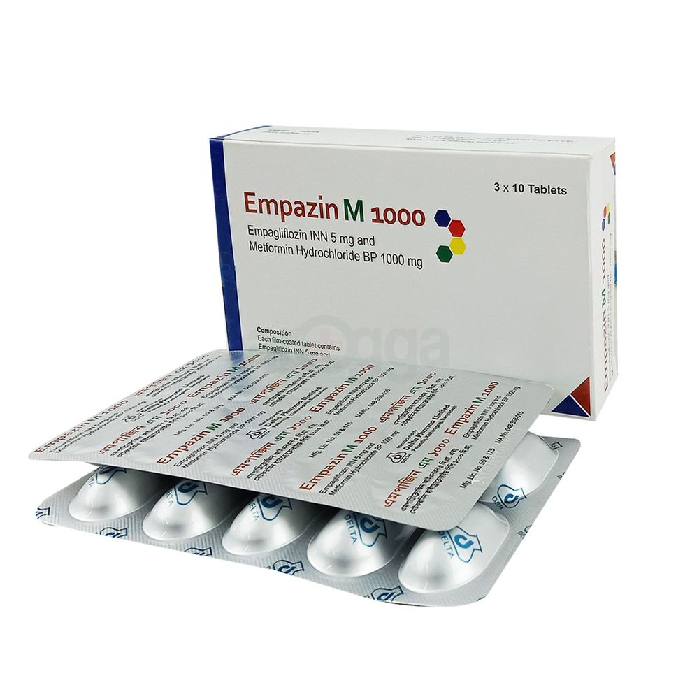 Empazin M 5/1000 5mg+1000mg Tablet - Arogga Online Pharmacy