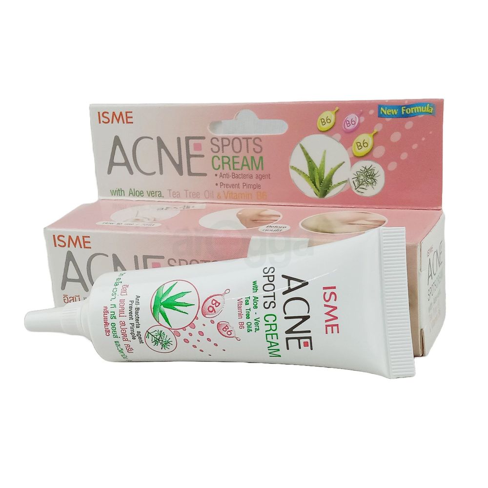 Isme Acne Spots Cream with Aloe Vera, Tea Tree & Vitamin B6 - Arogga ...