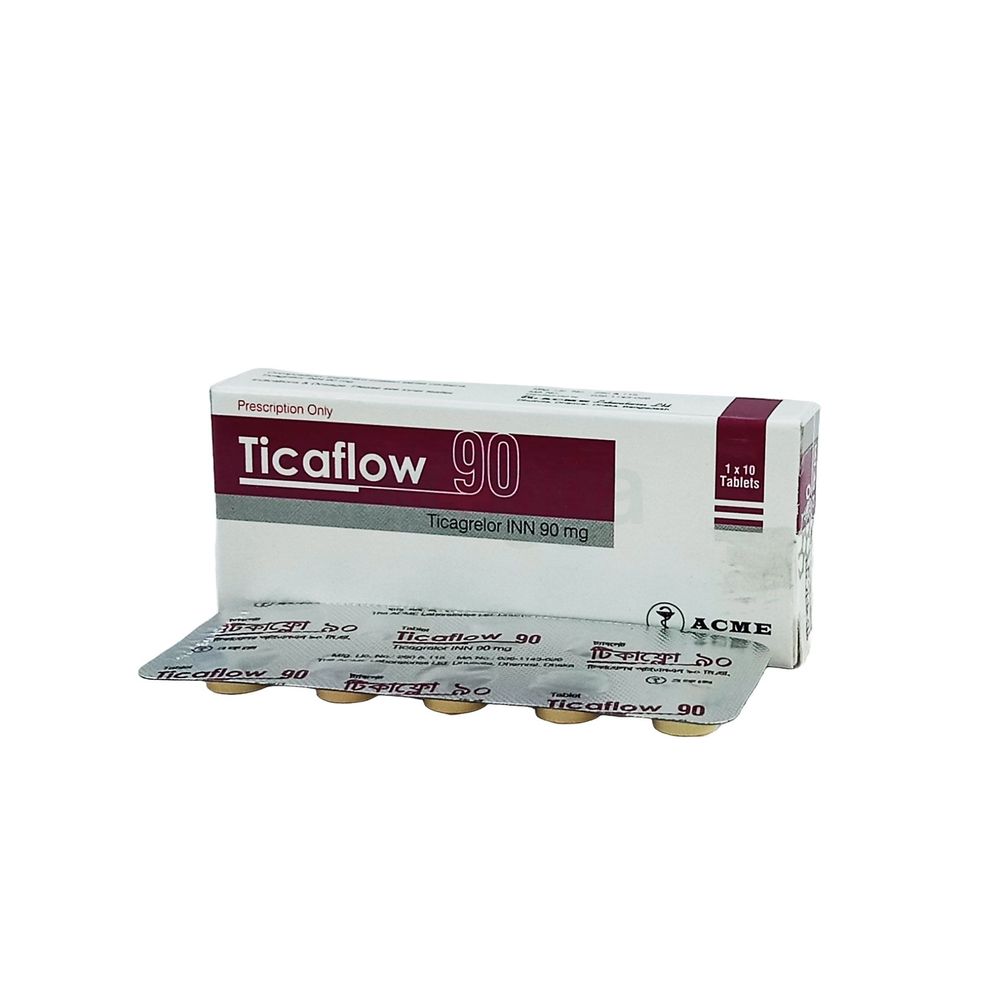 Ticaflow 90mg Tablet - Arogga Online Pharmacy