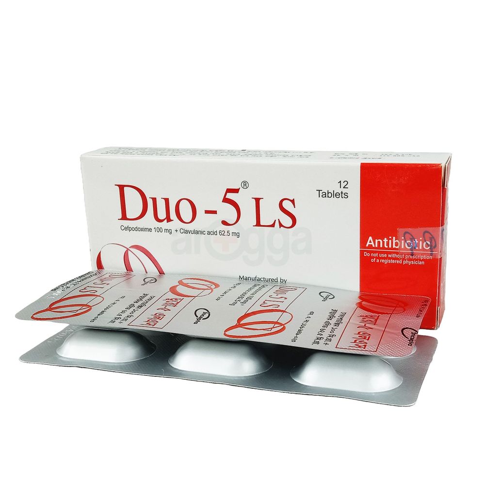 Duo-5 LS 100mg+62.5mg Tablet - Arogga Online Pharmacy
