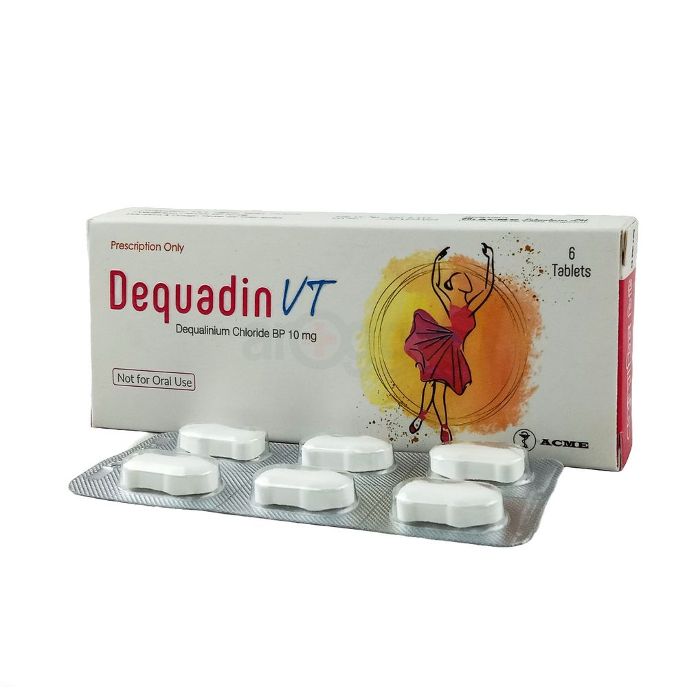 Dequadin VT 10mg vaginal_tablet - Arogga Online Pharmacy