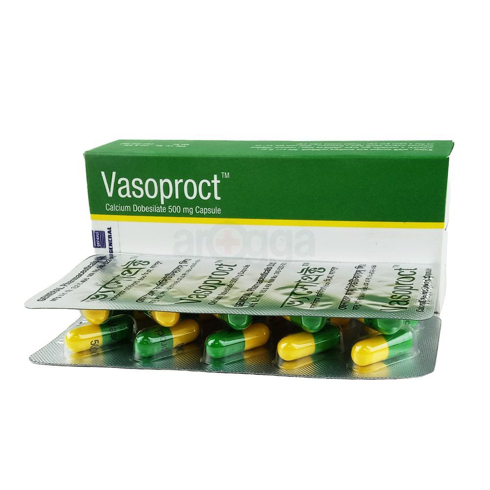 Vasoproct 500mg Capsule - Arogga Online Pharmacy