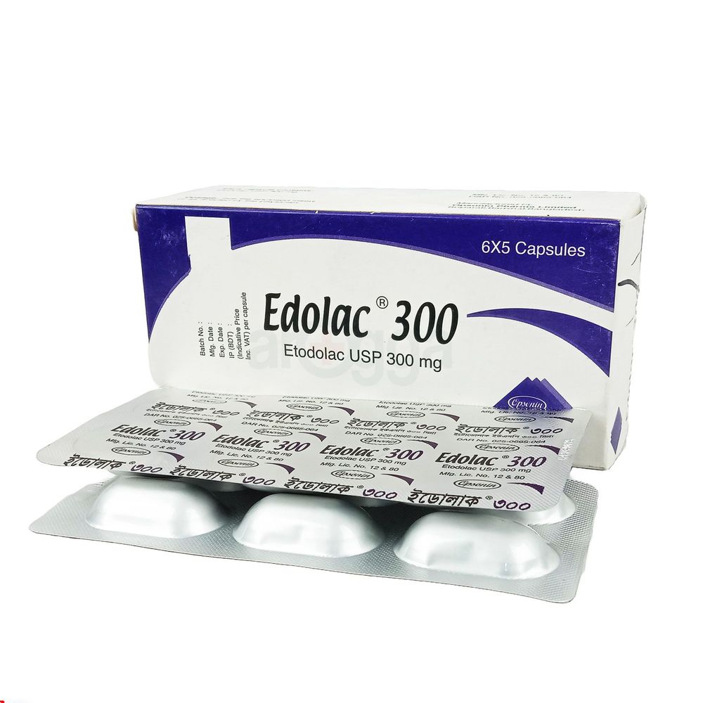 Edolac 300mg Capsule - Arogga Online Pharmacy