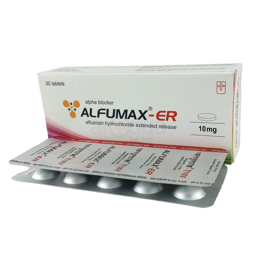 Alfumax ER 10mg Tablet - আলফুম্যাক্স ই আর ১০ মি.গ্রা. ট্যাবলেট - Arogga Online Pharmacy