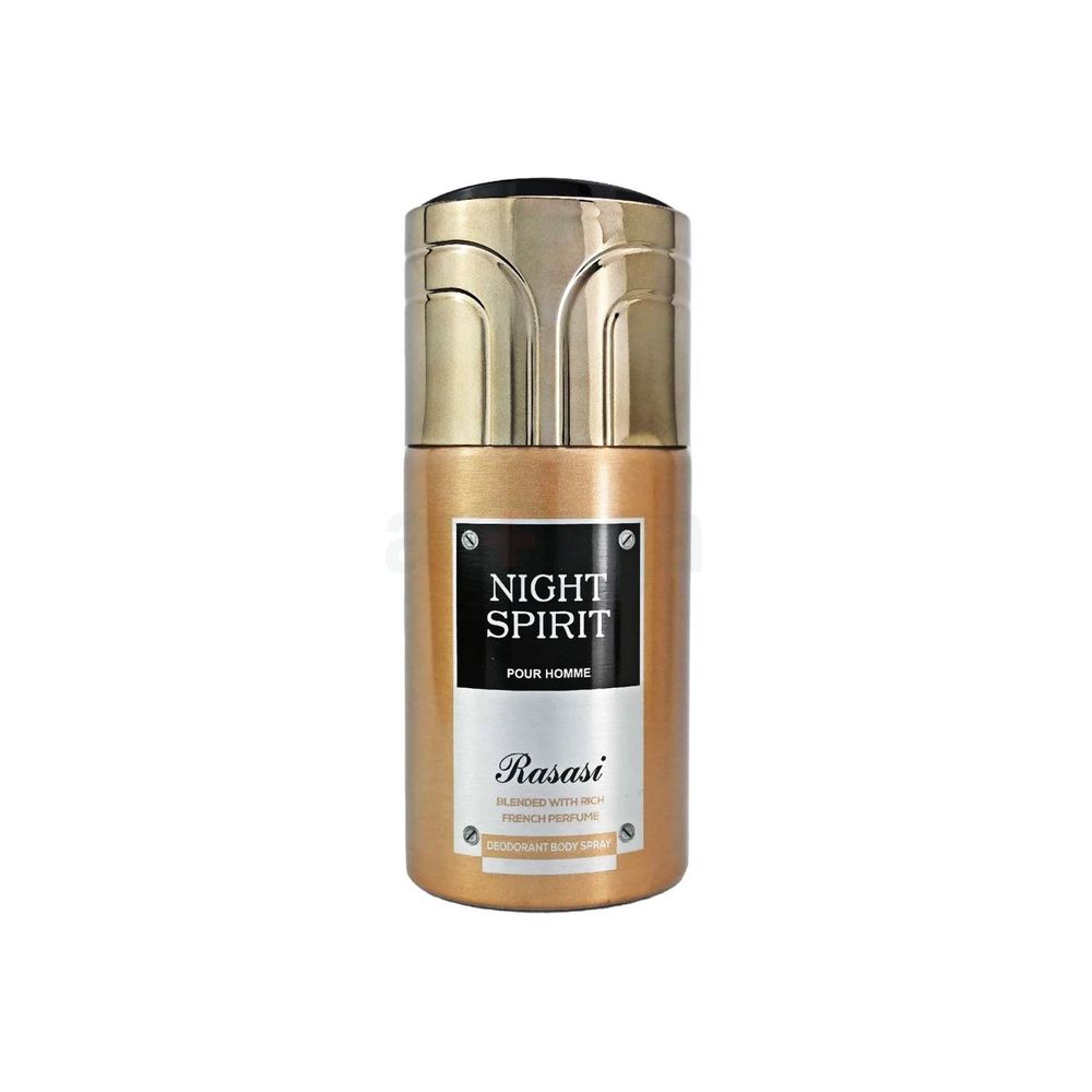 Rasasi Night Spirit Deodorant Body Spray for Men - Arogga Beauty Store