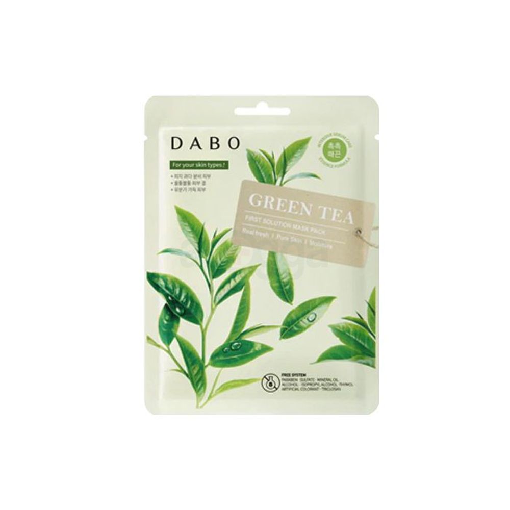 Dabo First Solution Sheet Mask - Green Tea - Arogga Beauty Store