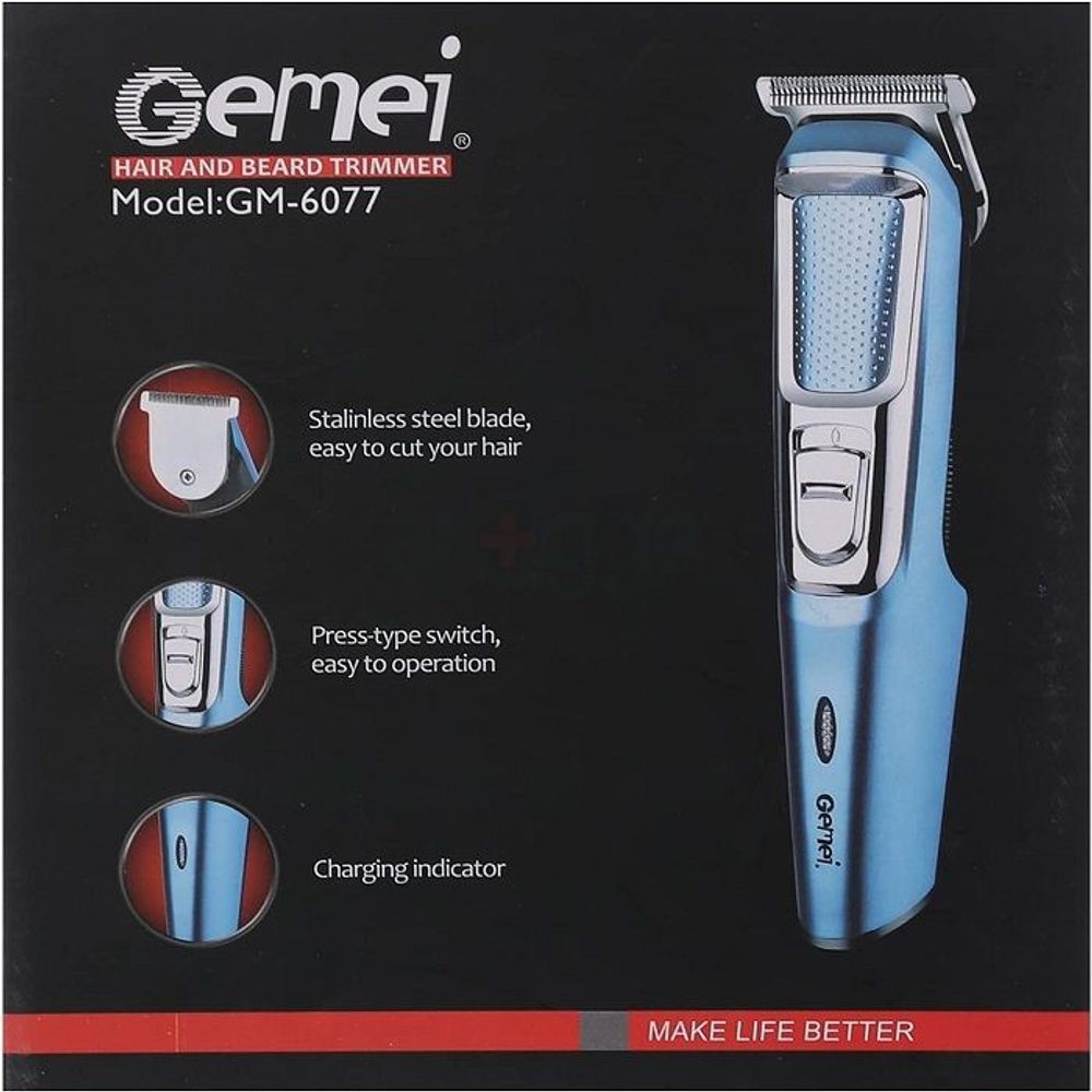 Geemy GM-6077 Professional Hair & Beard Trimmer for Men - Arogga Beauty Store