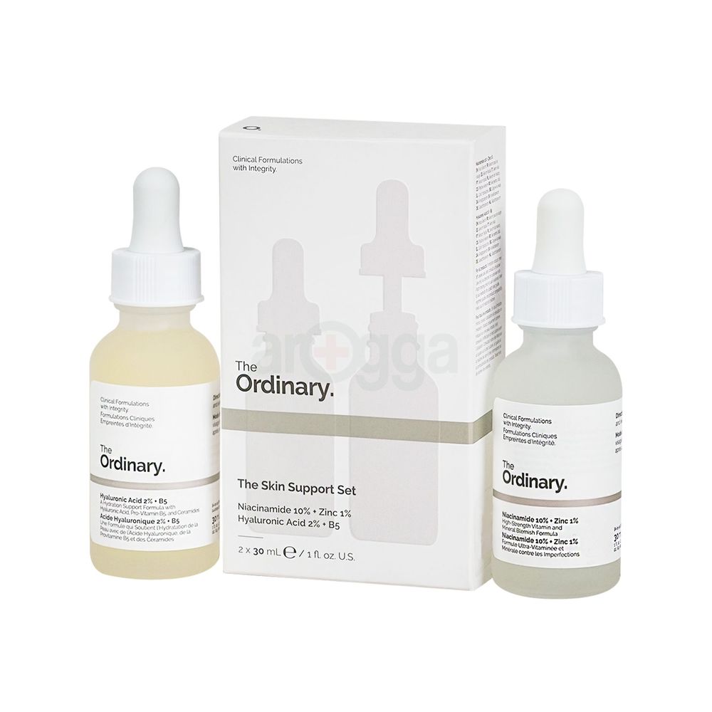 The Ordinary The Skin Support Set with Niacinamide 10% + Zinc 1% ...