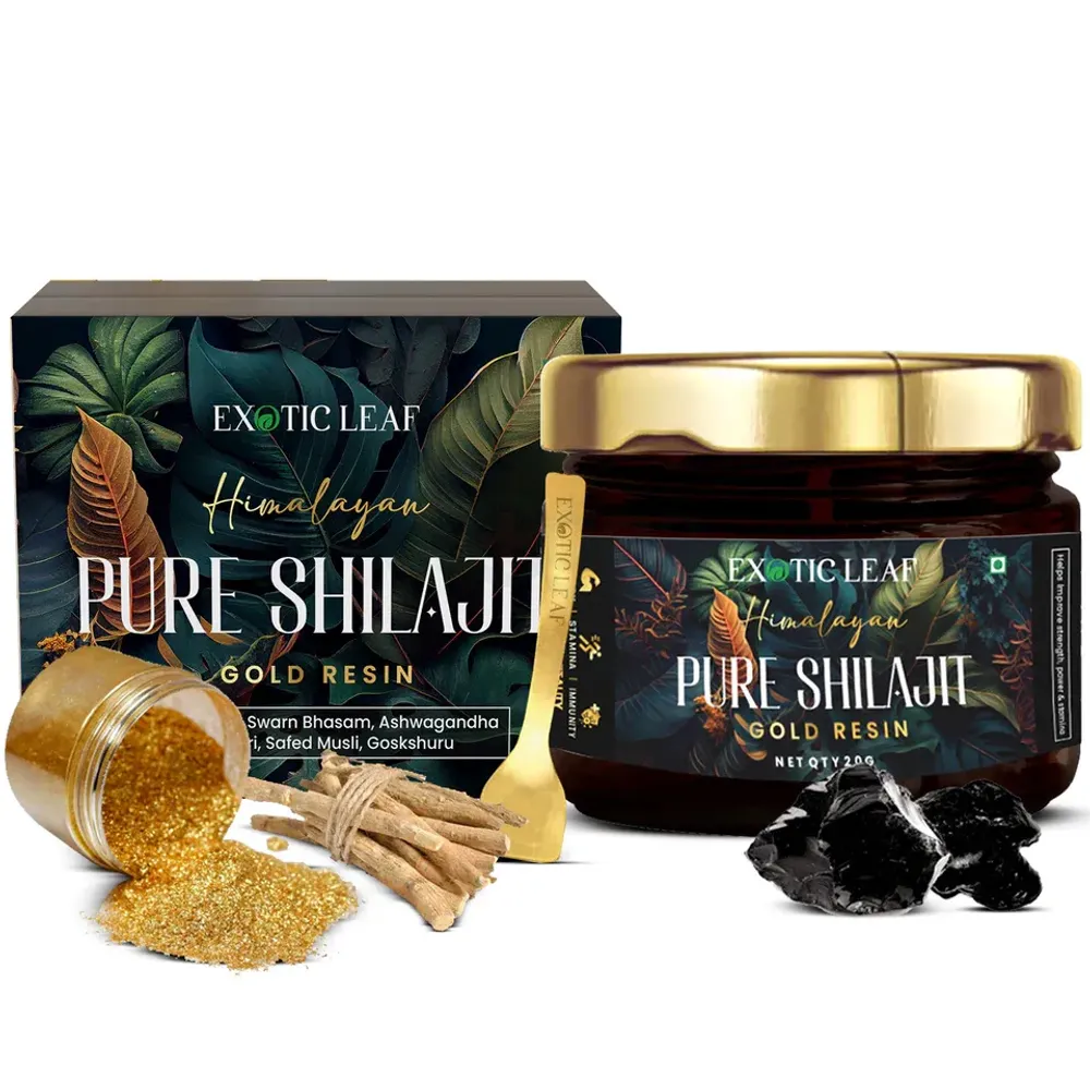 Exotic Leaf Himalayan Gold Resin Pure Shilajit 10g - Arogga Online Pharmacy