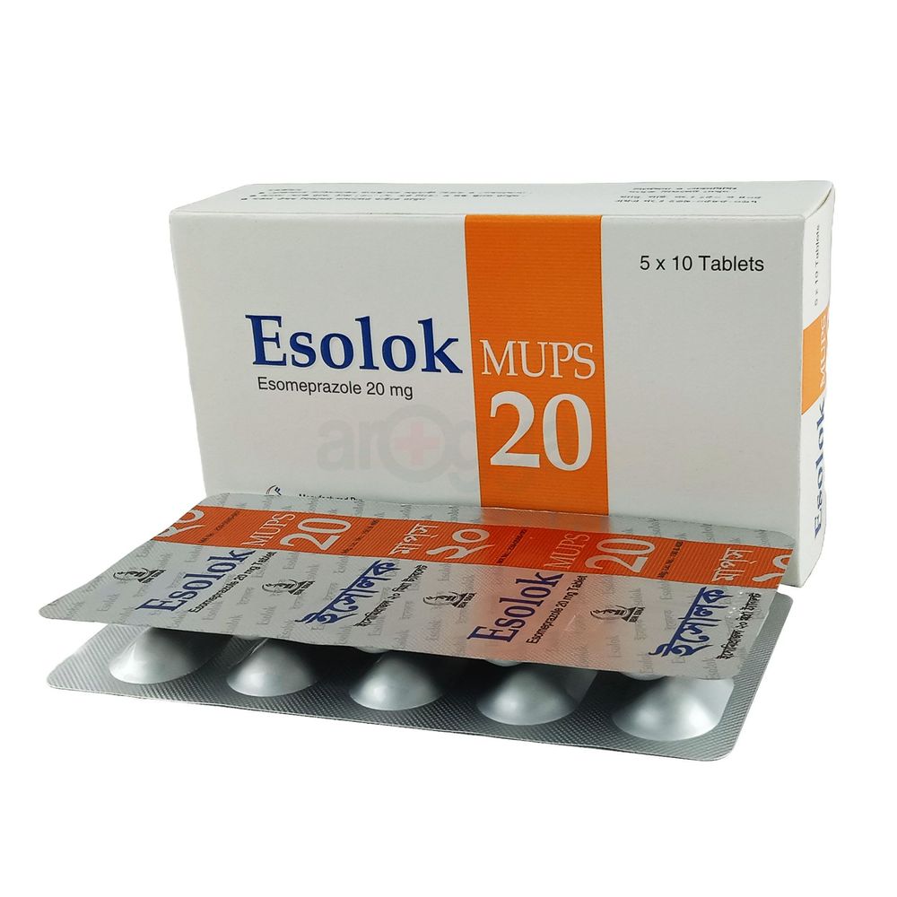 Esolok Mups 20mg Tablet - Arogga Online Pharmacy