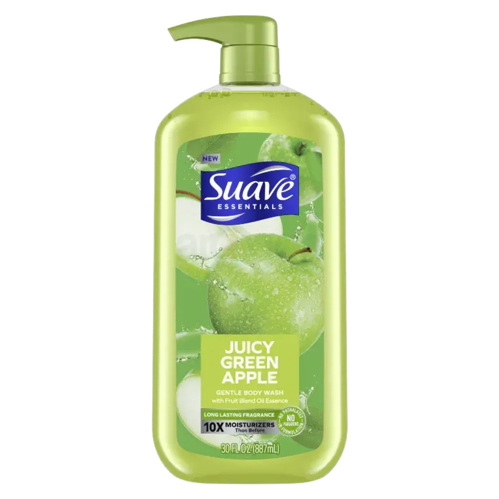 Suave Essentials Juicy Green Apple Gentle Body Wash with Fruit Blend ...