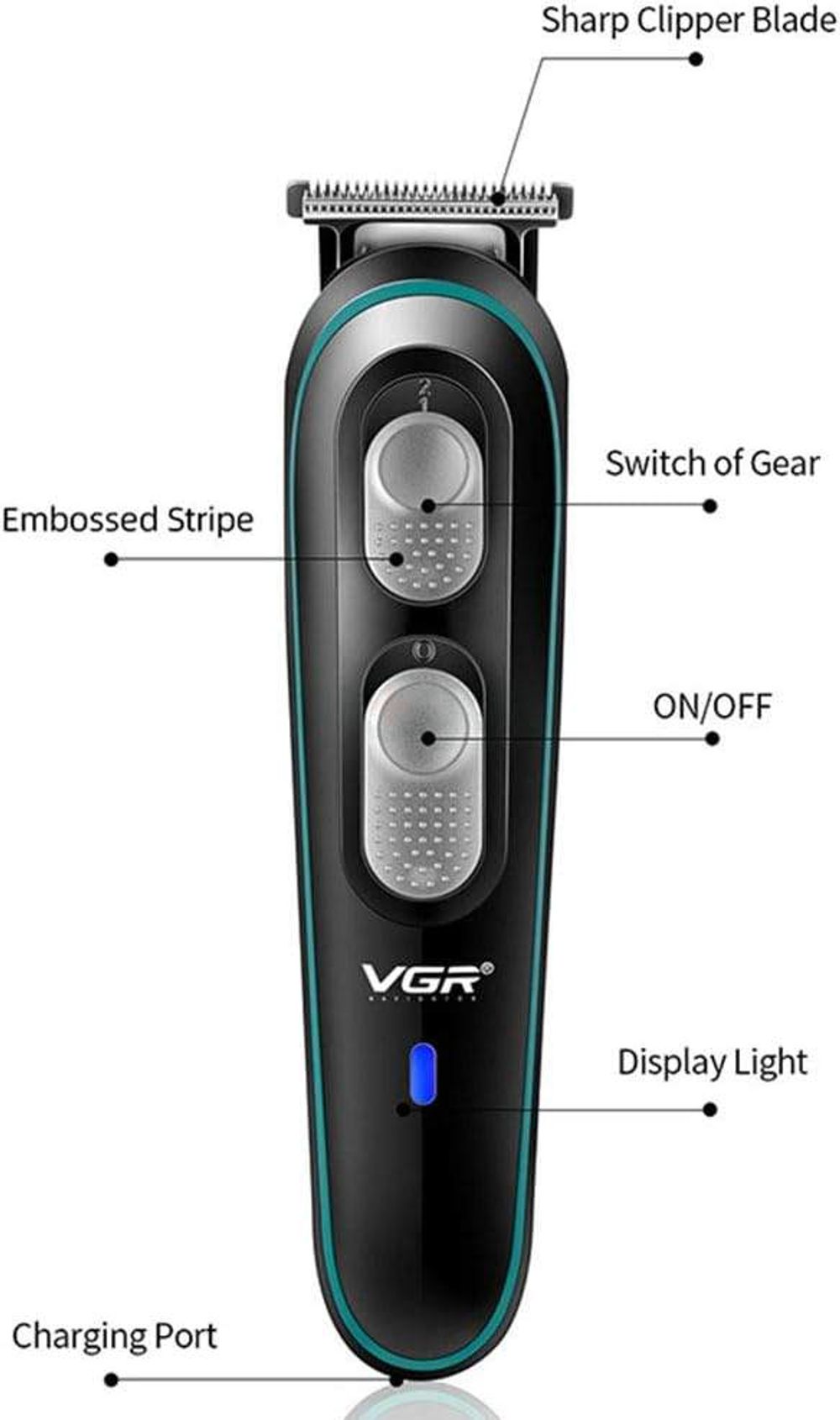 VGR V-055 Re-Chargable Hair Trimmer - Arogga Beauty Store