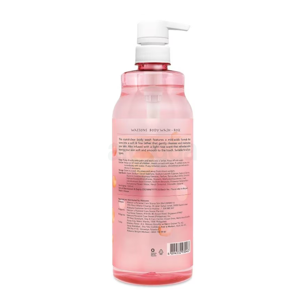 Watson Love My Skin Nourish Body Wash Rose - Arogga Beauty Store