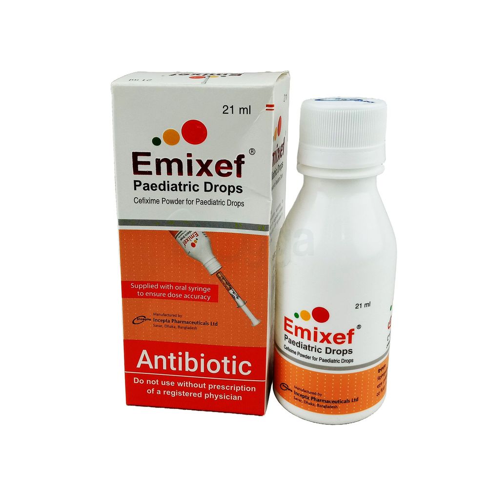 Emixef Paediatric Drops 21ml 25mg/ml Pediatric Drops - Arogga Online ...