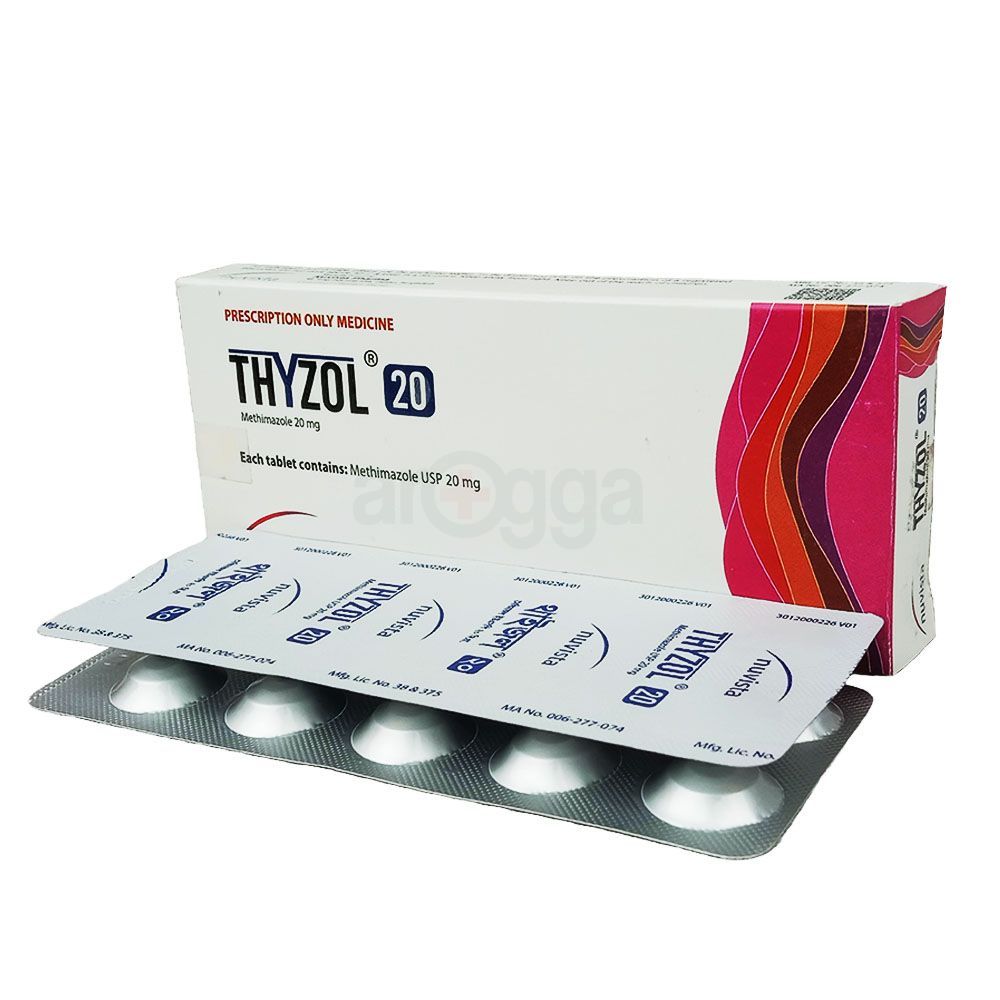 Thyzol 20mg tablet - Arogga Online Pharmacy