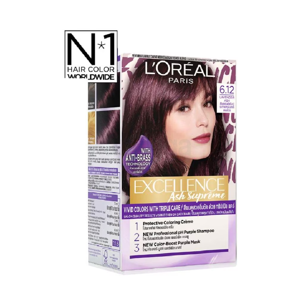 Loreal Paris Excellence Ash Supreme Vivid Colors with Tripple Care Hair ...