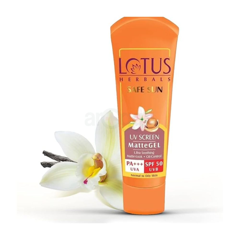 Lotus Herbal Safe Sun UV Screen Matte Gel Sunscreen SPF 50 PA+++ 50g ...
