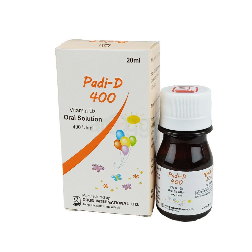 Padi-D 400 400IU/ml pediatric_drops - Arogga Online Pharmacy