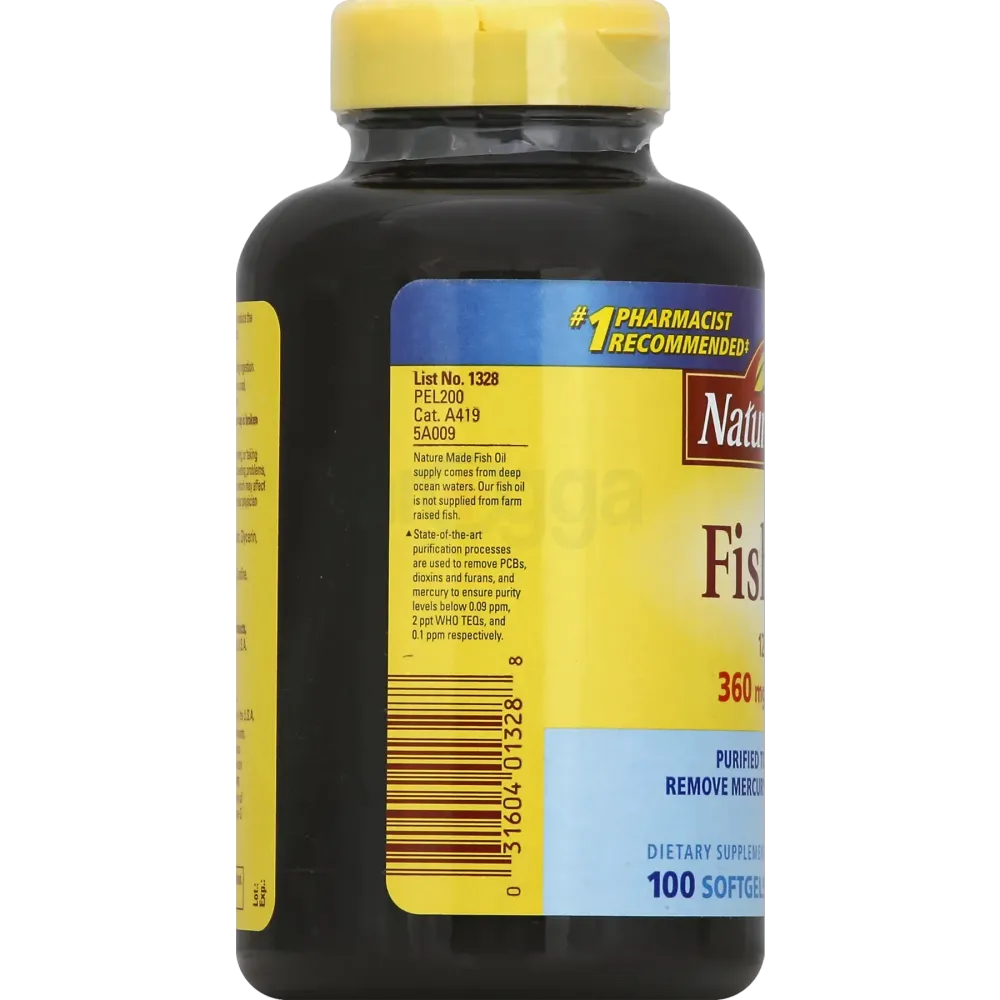 Nature Made Fish Oil 1200 mg Softgels, 100 Count - Arogga Online Pharmacy