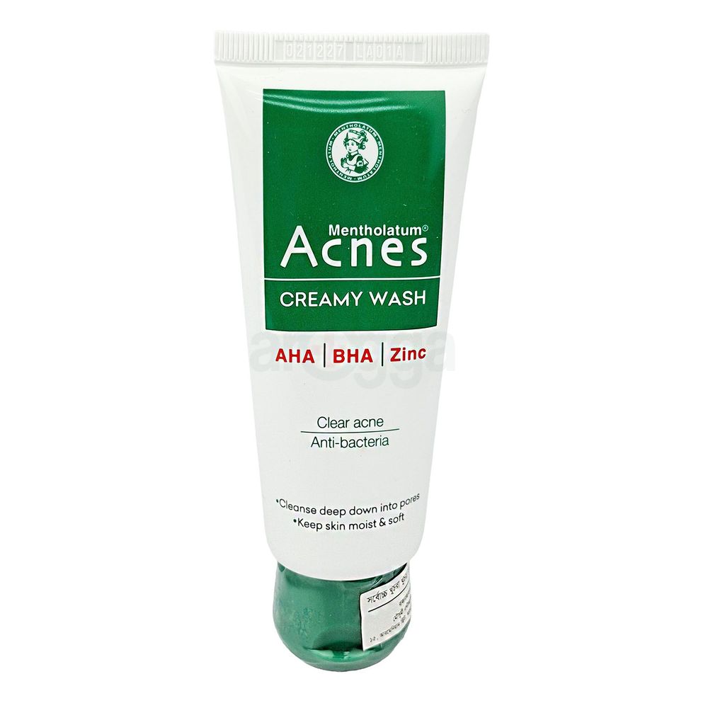 Acnes Mentholatum Acnes Creamy Wash 50gm - Arogga Beauty Store