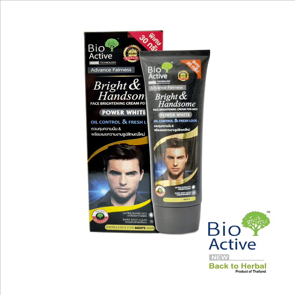 Bio Active Power White Bright & Handsome Face Brightening Cream for Men ...