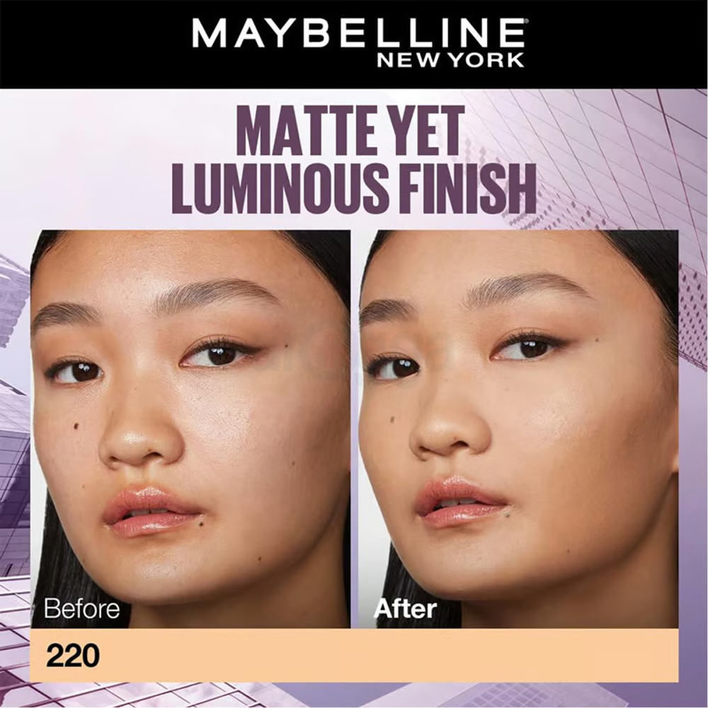 Maybelline Superstay Up To 30H Lumi Matte SPF 16 Foundation Shade - 220 ...