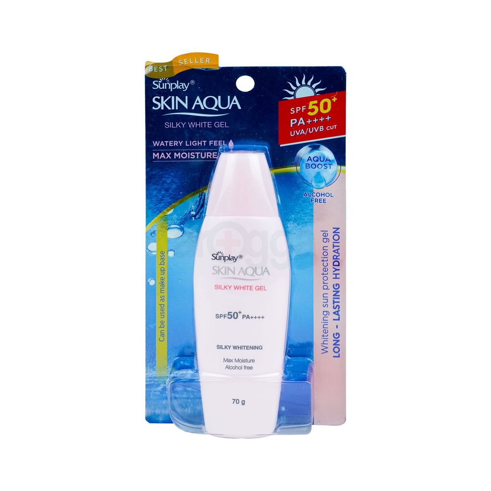 Rohto Sunplay Skin Aqua Silky White Sun Protection & Skin Whitening Gel SPF50+ PA++++ - Arogga ...