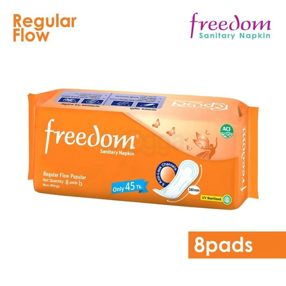 Freedom Sanitary Napkin Popular 8 Pads - Arogga Beauty Store