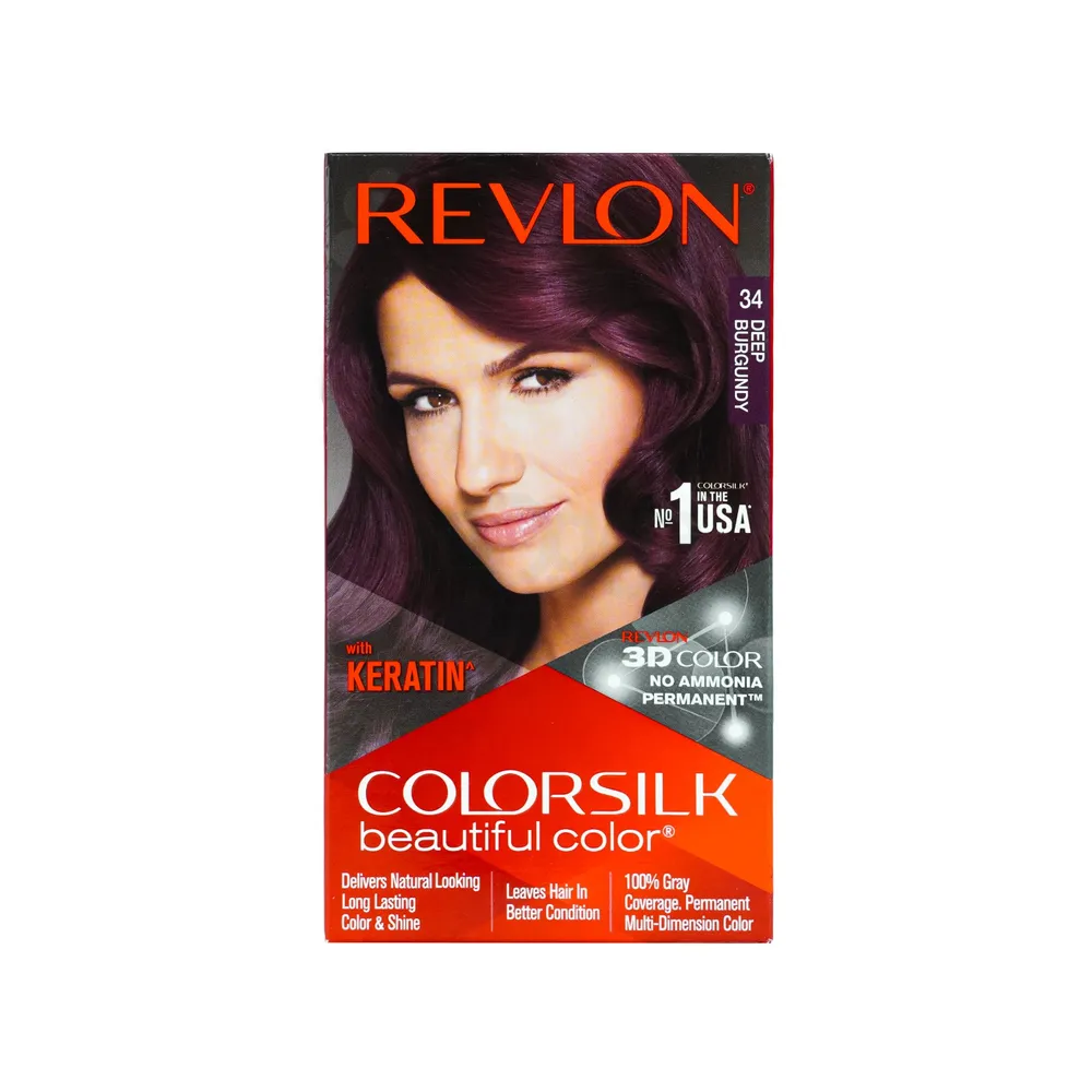 Revlon Colorsilk Beautiful Hair Color-34 Deep Burgundy - Arogga Beauty ...