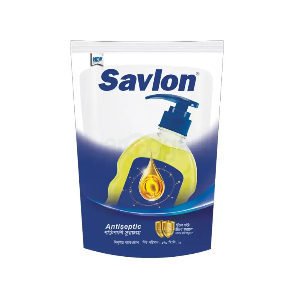 Savlon Handwash Antiseptic 170ml Pouch - Arogga Online Pharmacy