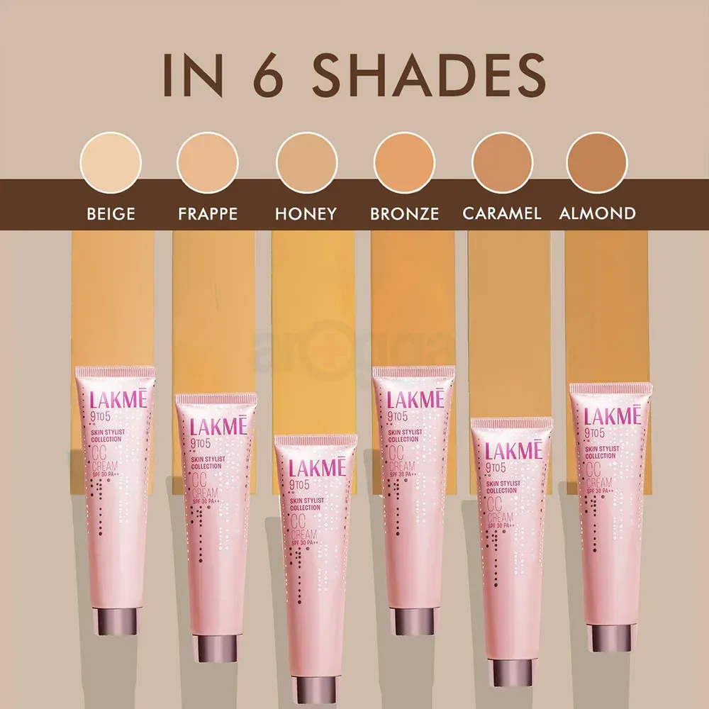 Lakme 9 To 5 Complexion Care Face CC Cream (Shade- 02 Honey) - Arogga ...