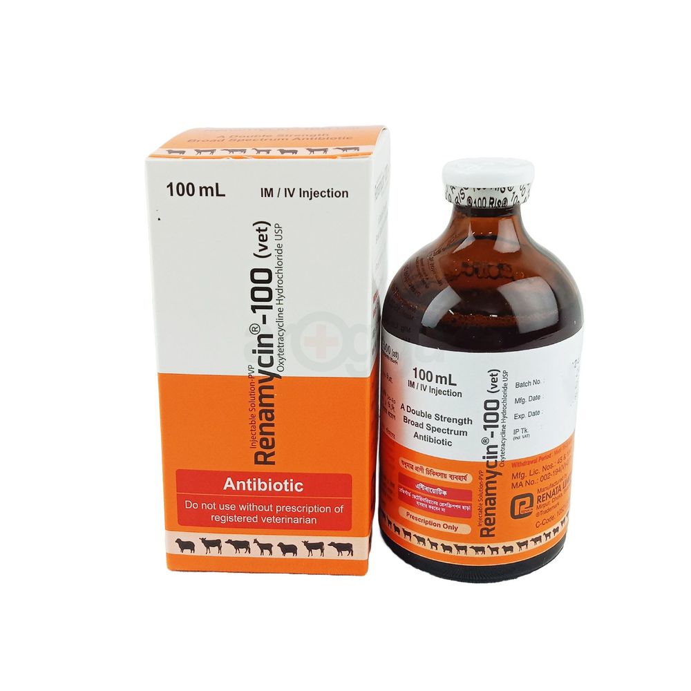 Renamycin (Vet) IM/IV Injection 100ml - Arogga Online Pharmacy