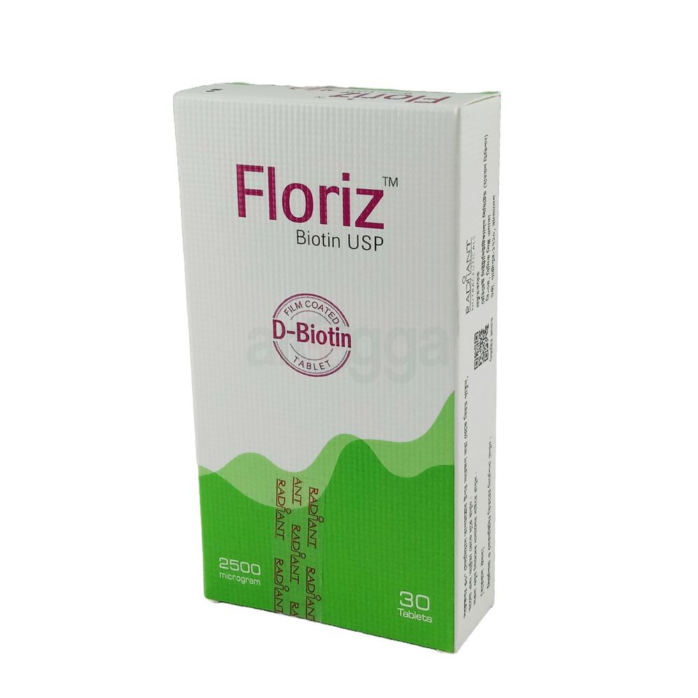 Floriz 2500 2500mcg tablet - Arogga Online Pharmacy
