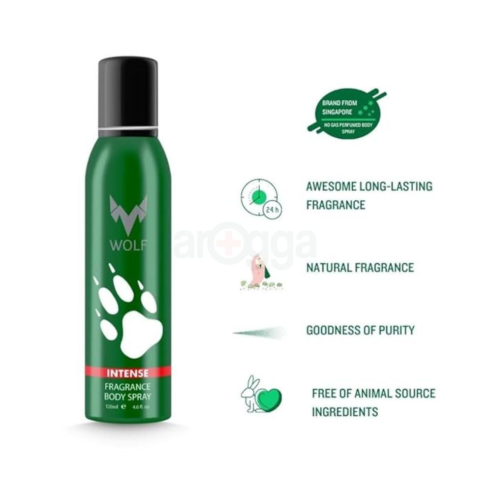 Wolf Intense Fragrance Body Spray 120ml - Arogga Beauty Store