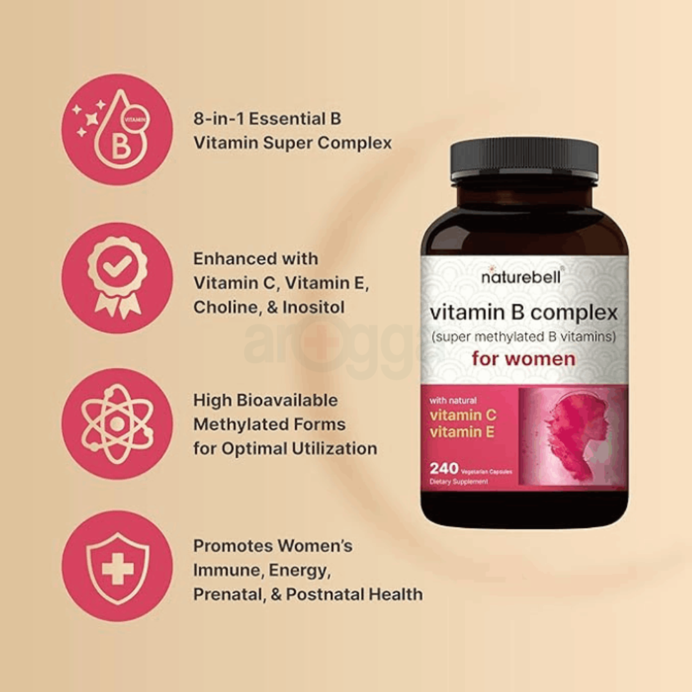 Naturebell Vitamin B Complex For Women 240 Capsules - Arogga Online ...