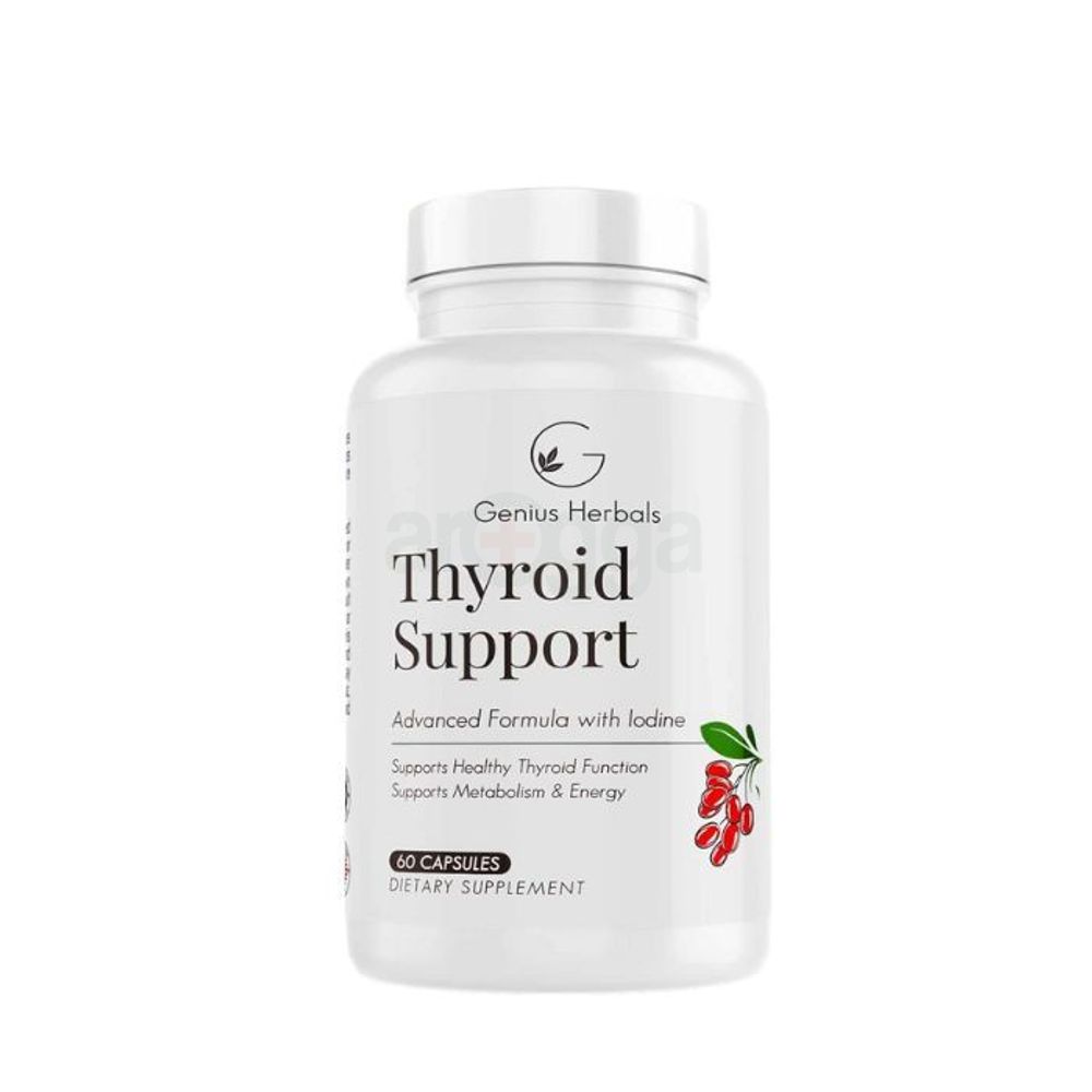 GENIUS HERBALS Thyroid Support - Advanced Formula with Iodine, Supports ...