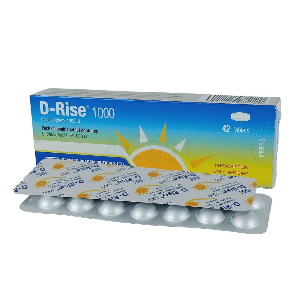 D-Rise 1000 1000IU tablet - Arogga Online Pharmacy