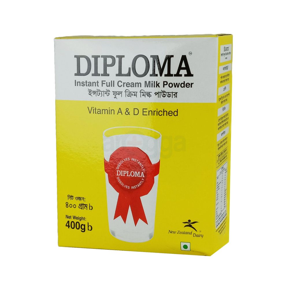 Diploma Instant Full Cream Milk Powder 400gm - Arogga Ltd