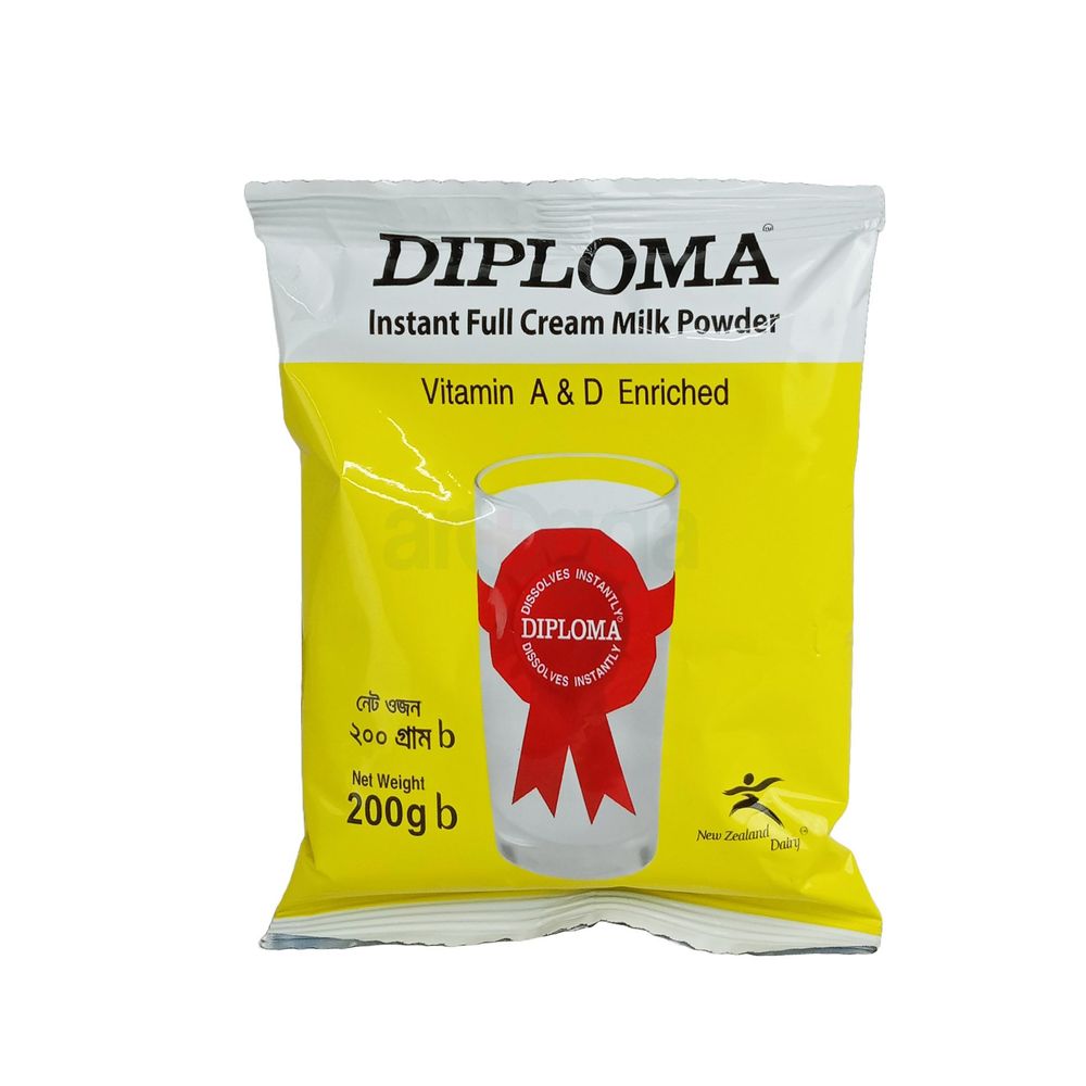 Diploma Instant Full Cream Milk Powder 200gm - Arogga Ltd