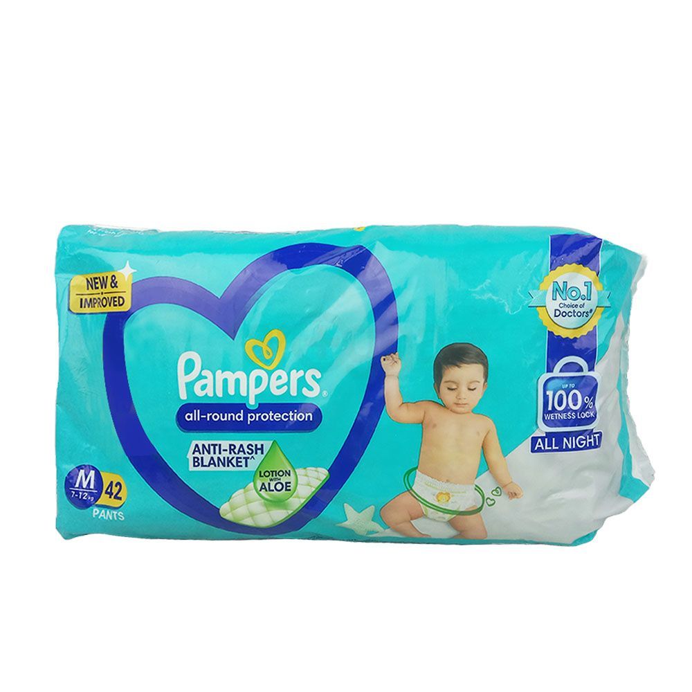 Pampers All Round Protection Pants 42Pcs Pack - M (7-12kg) - Arogga ...