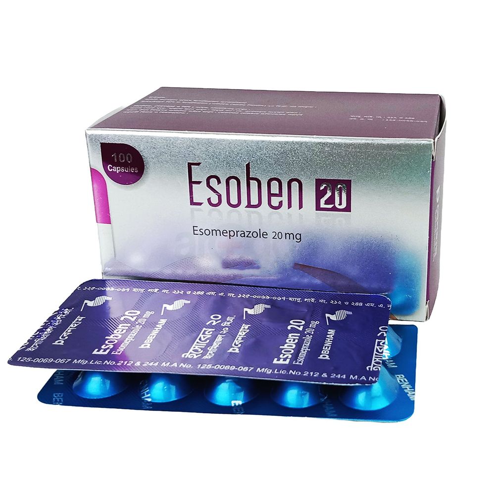 Esoben 20mg Capsule - Arogga Online Pharmacy