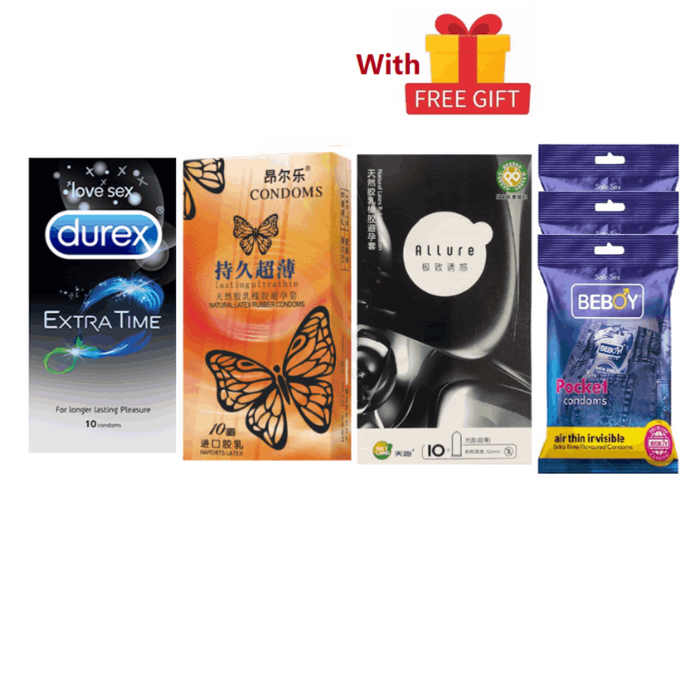 Durex Long Lasting Combo = 39Pcs Condom + Durex Extra Time 10s ...