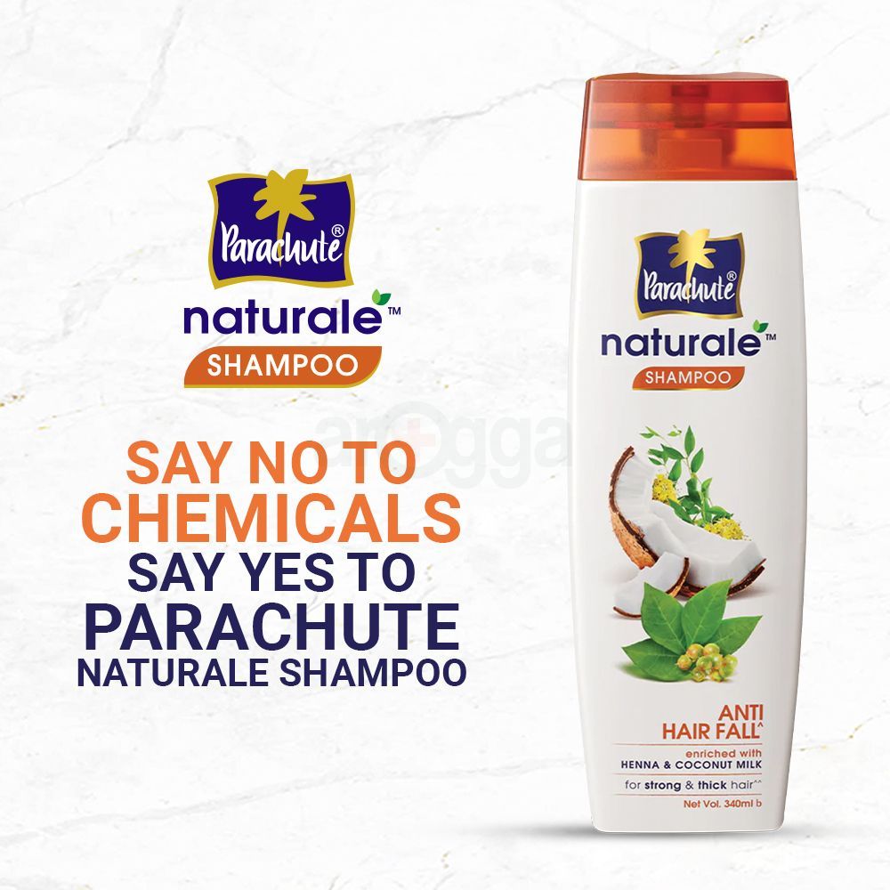 Parachute Naturale Shampoo Anti Hair Fall 340ml (FREE Parachute ...