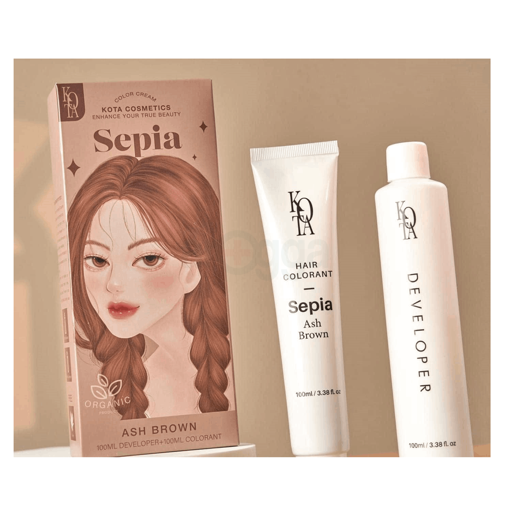 Kota Cosmetics Hair Color Cream Sepia - Ash Brown - Arogga Beauty Store