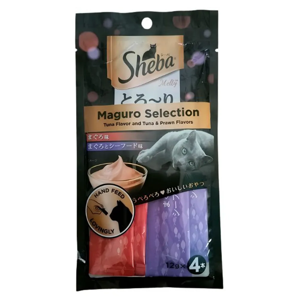 Sheba Melty Cat Treats Tuna & Prawn (12gx4) 48gm - Arogga Online Pharmacy