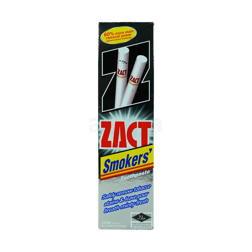 Zact Smokers' Toothpaste for Stainless Teeth & Minty Fresh Breathe ...