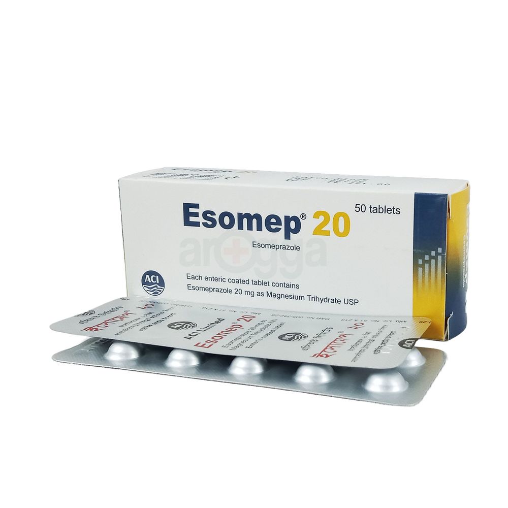 Esomep 20mg Tablet - Arogga Online Pharmacy