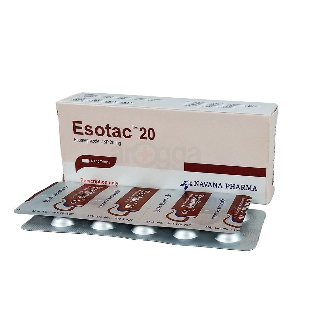 Esotac 20mg Tablet - Arogga Online Pharmacy